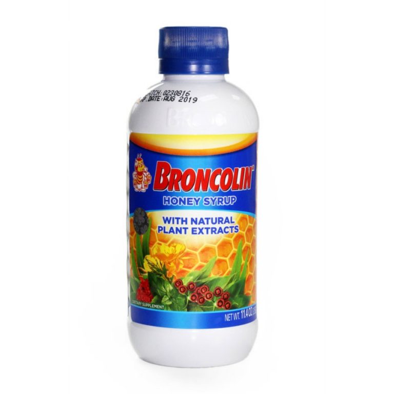 Broncolin Honey Syrup, With Propolis & Natural Plant Extracts, 11.4 ...