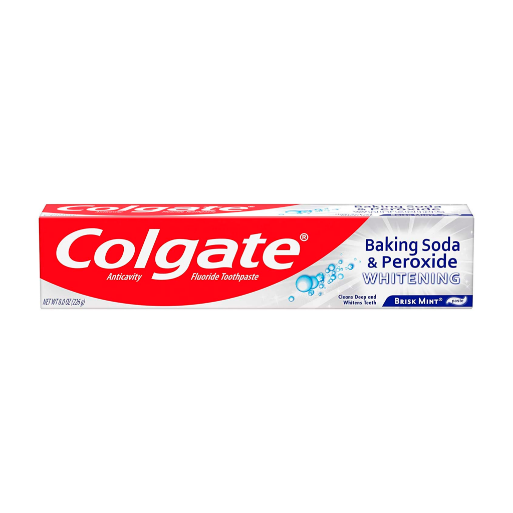 COLGATE BAKING SODA & PEROXIDE WHITENING, BRISK MINT, TOOTHPASTE ...