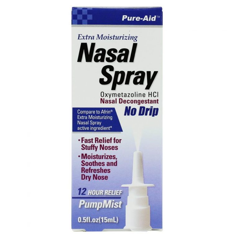 Pure-Aid Nasal Spray, Extra Moisturizing Nasal, No-Drip, Fl. Oz. 0.5 ...